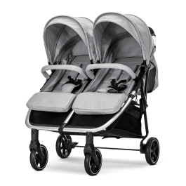 LORELLI Classic Количка за близнаци DUO GREY | ХИПОЛЕНД