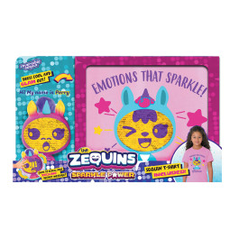 ZEQUINS Тениска с пайети и фигурка с променящо се личице SPARKLE POWER ...